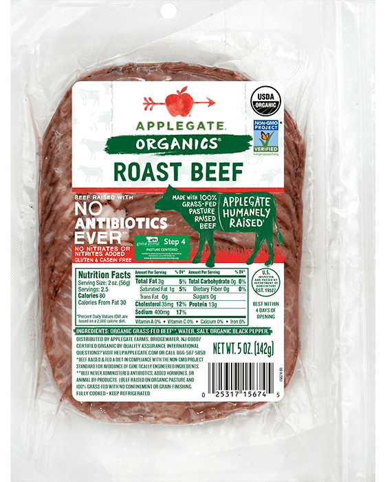 Products - Deli Meat - Organic Roast Beef - Applegate